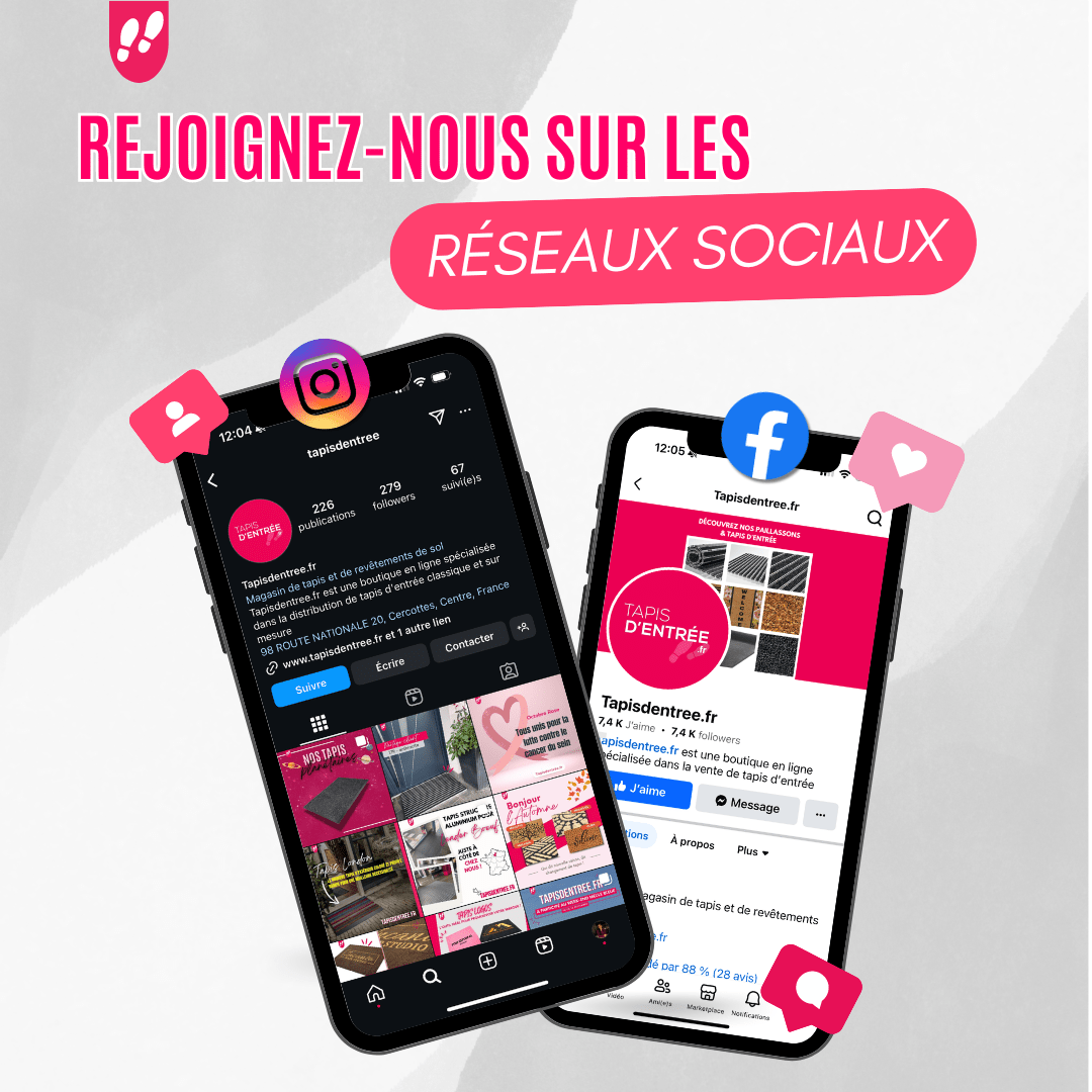 Tapis d’entrée : Rejoignez-nous sur les réseaux sociaux ! – Tapis d'Entrée